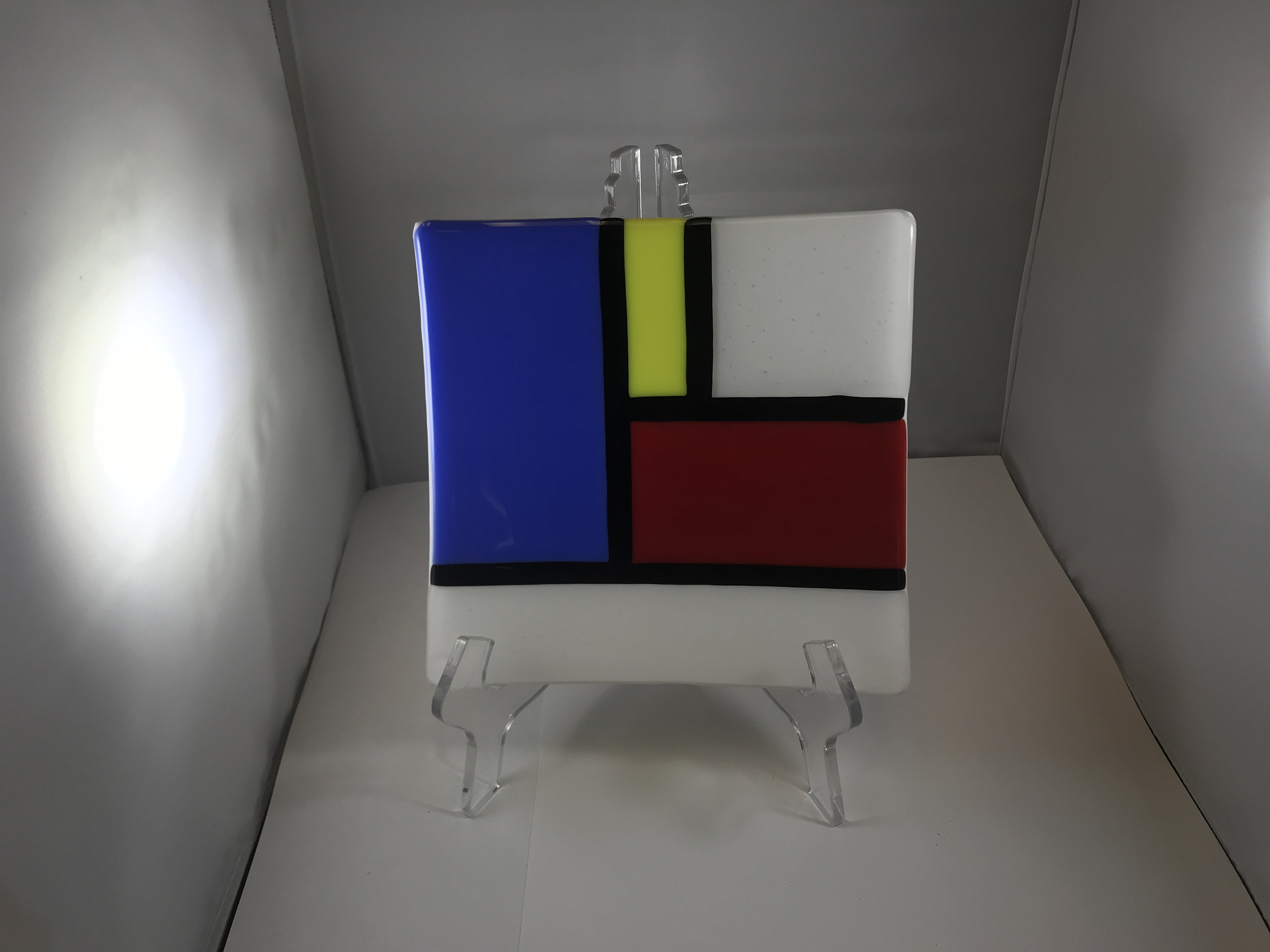 Mondrian Style Plate - Etsy
