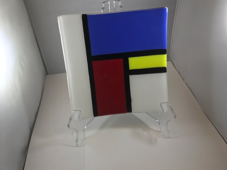 Mondrian Style Plate - Etsy