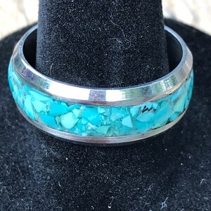 Stone Inlay Turquoise Ring - Etsy