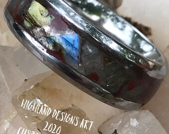 Stone Inlay Ring - Etsy