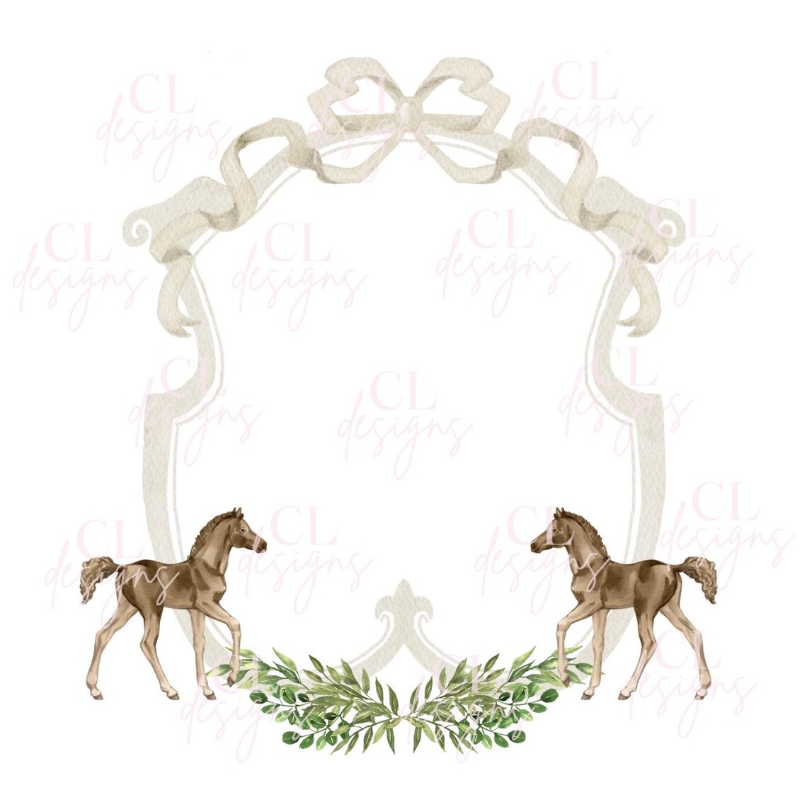 Baby Crest, Horse Baby Crest, Brown Crest, Horse Crest - Etsy