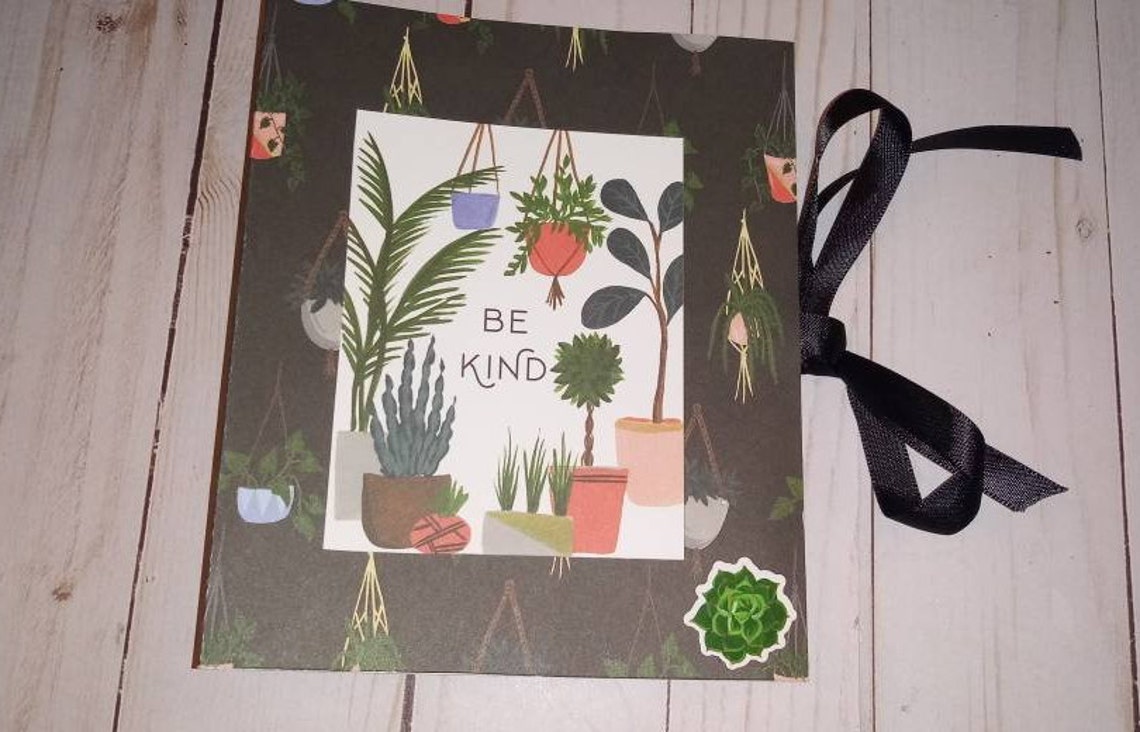 Premade Scrapbook for Plant Lovers Cardstock Mini Album with | Etsy