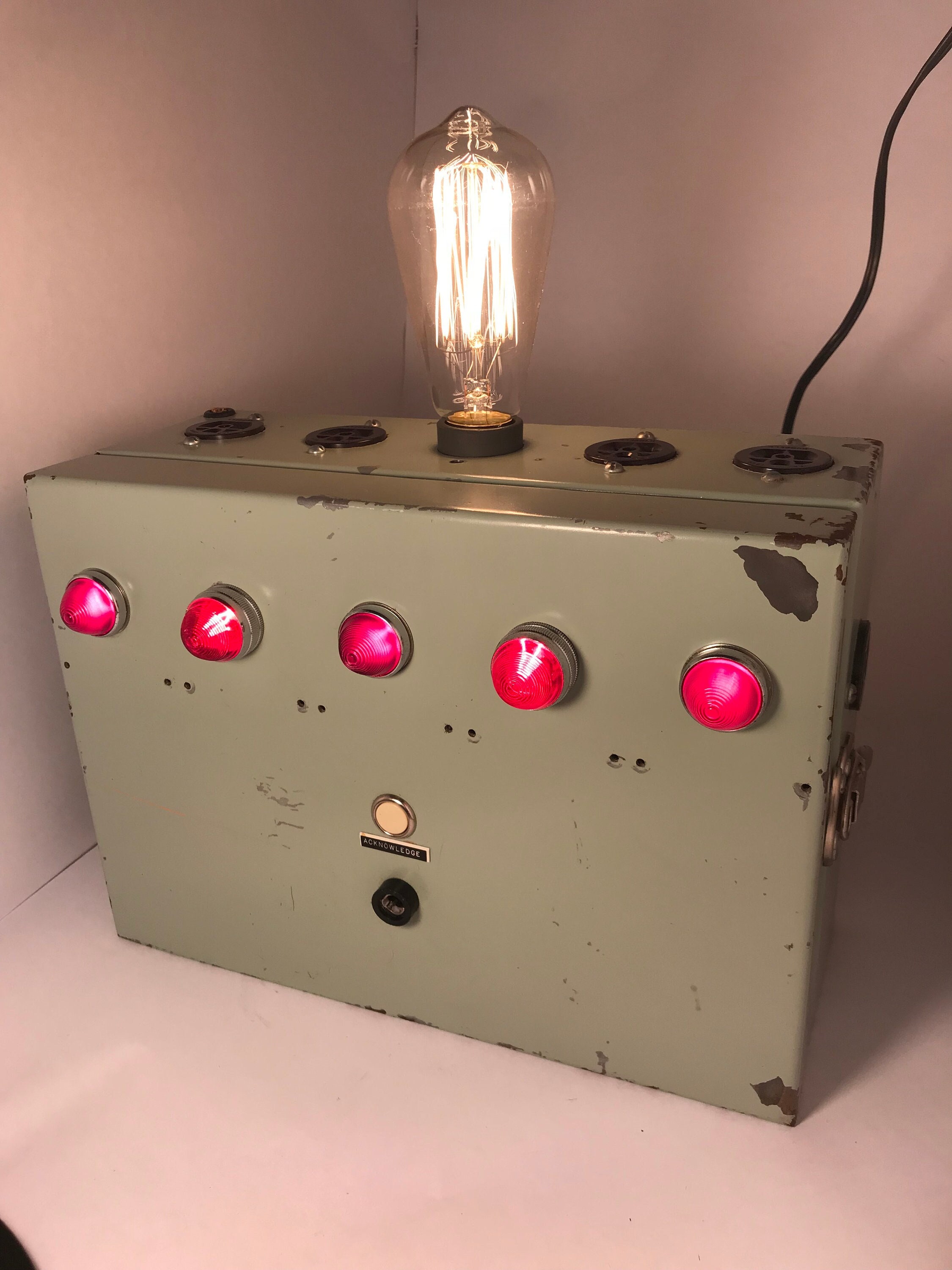 Industrial Fuse Box Lamp - Etsy