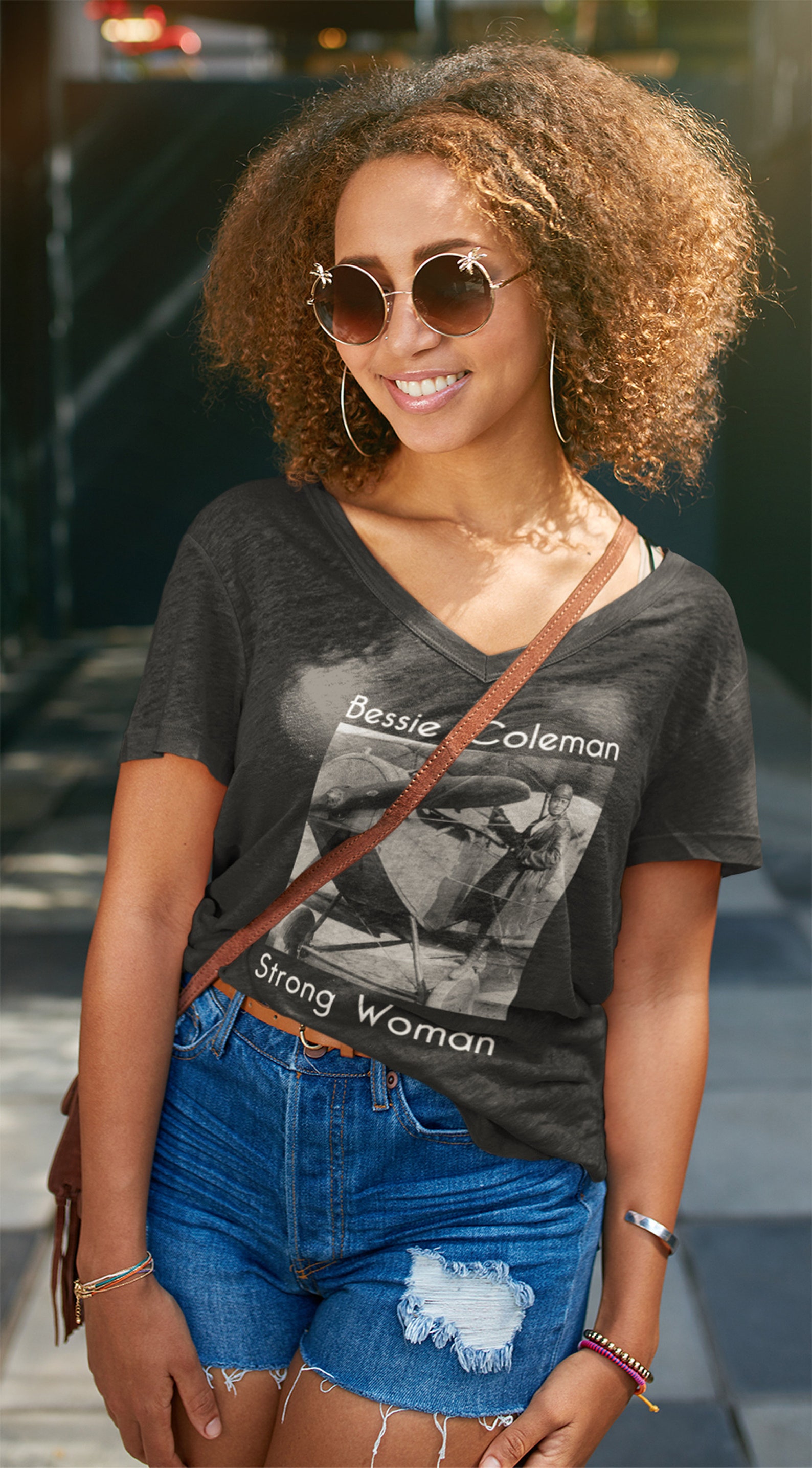 Bessie Coleman White Lettering Women's Jersey V-neck - Etsy