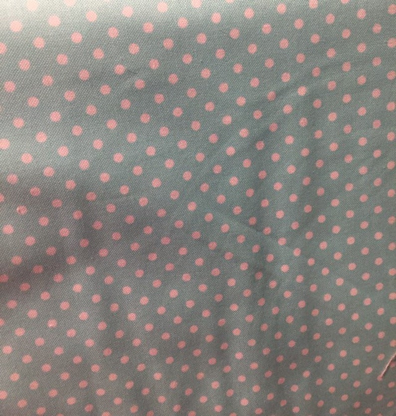 Aqua and White Small Polka Dot Fabric 100% Cotton 44 - Etsy