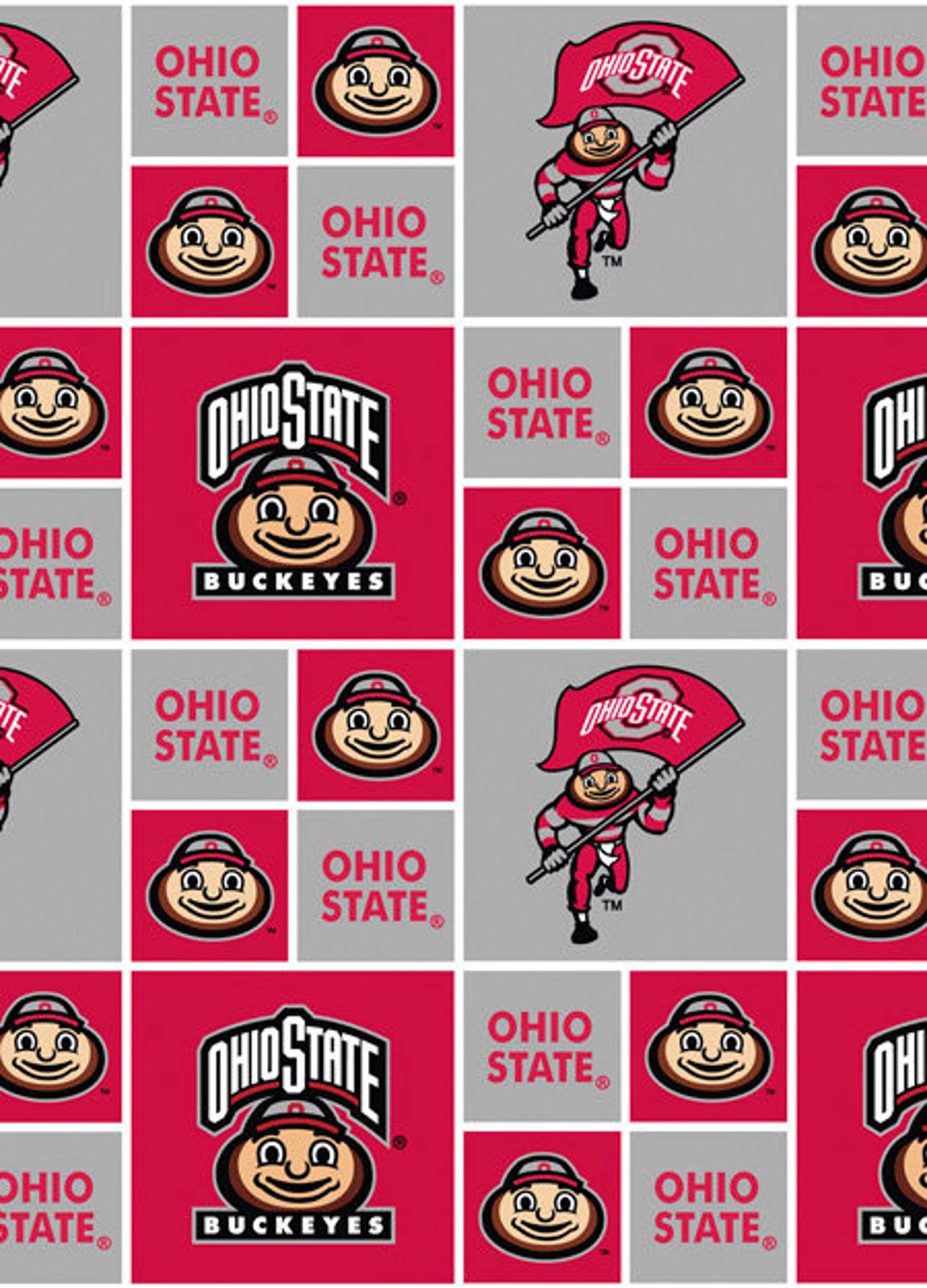 Ohio State University NCAA Fabric Box Logo Pattern 021 44 - Etsy