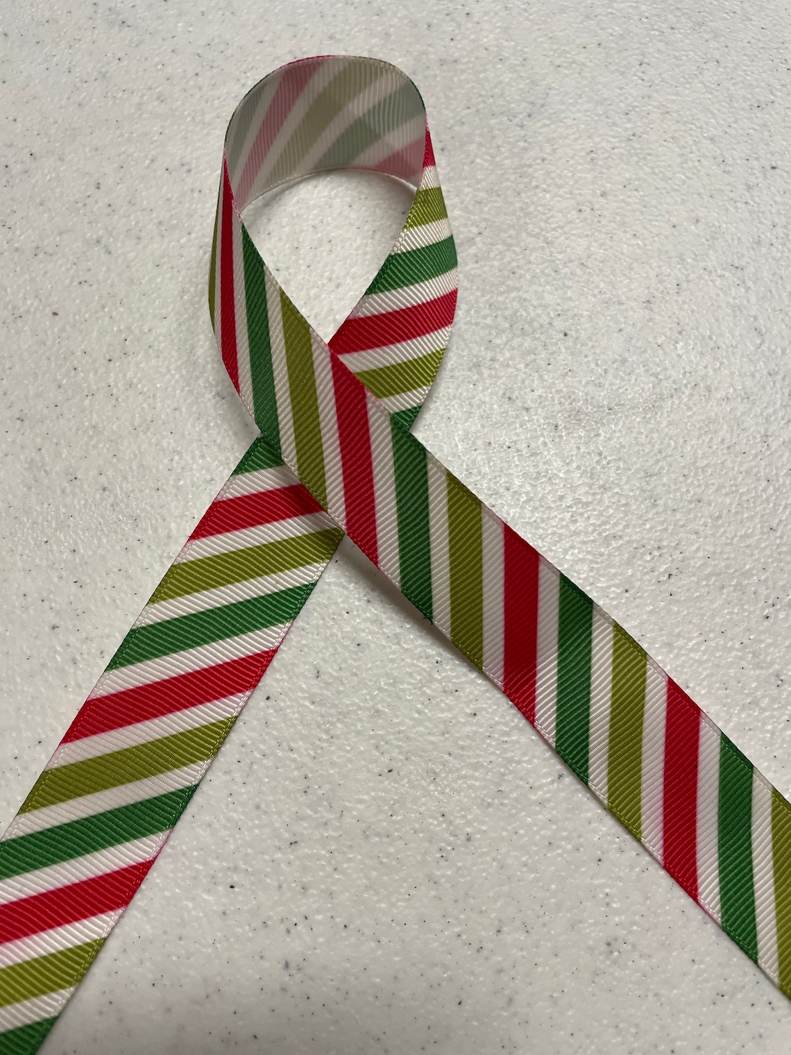 Red White and Green Striped Christmas Ribbon 7/8 Wide | Etsy