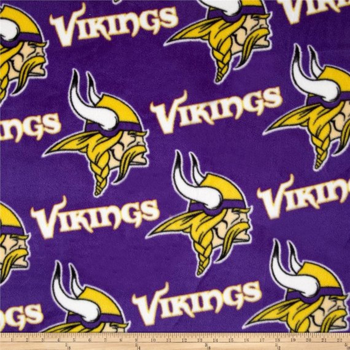 Minnesota Vikings Fabric NFL 100% Cotton 58 Wide Cotton - Etsy
