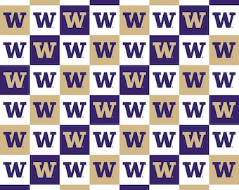 University of Washington NCAA Fabric Home State Logo Pattern 44 Inches ...
