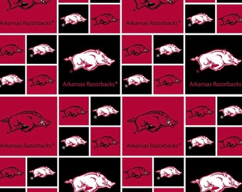 University of Arkansas Fabric | Etsy