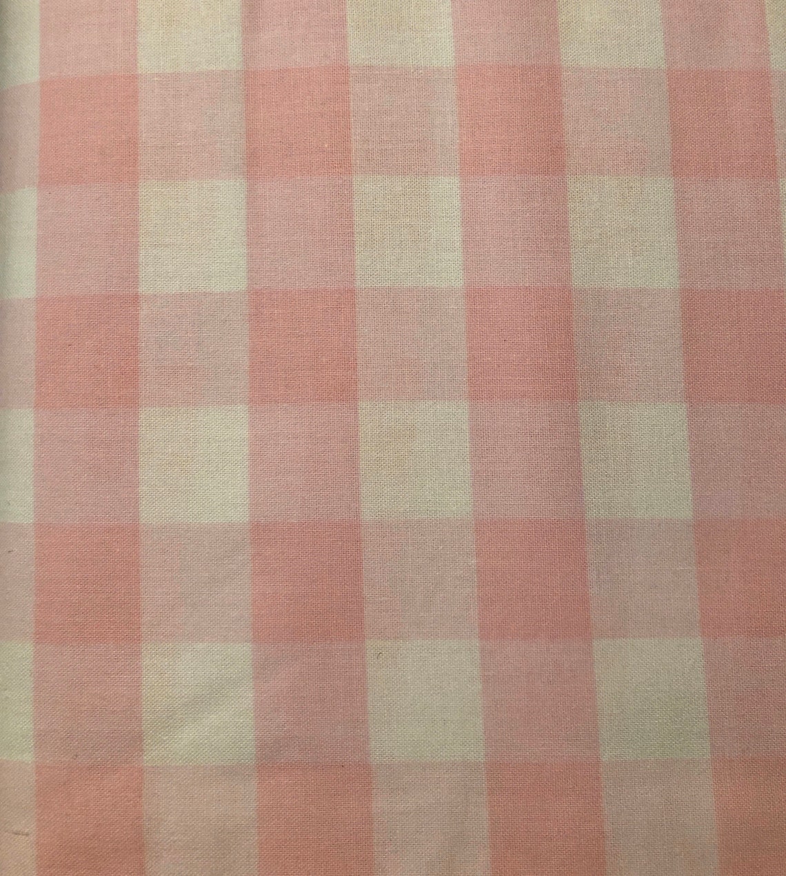Pink and White Checkered Fabric 100% Cotton 45 Inches Wide | Etsy