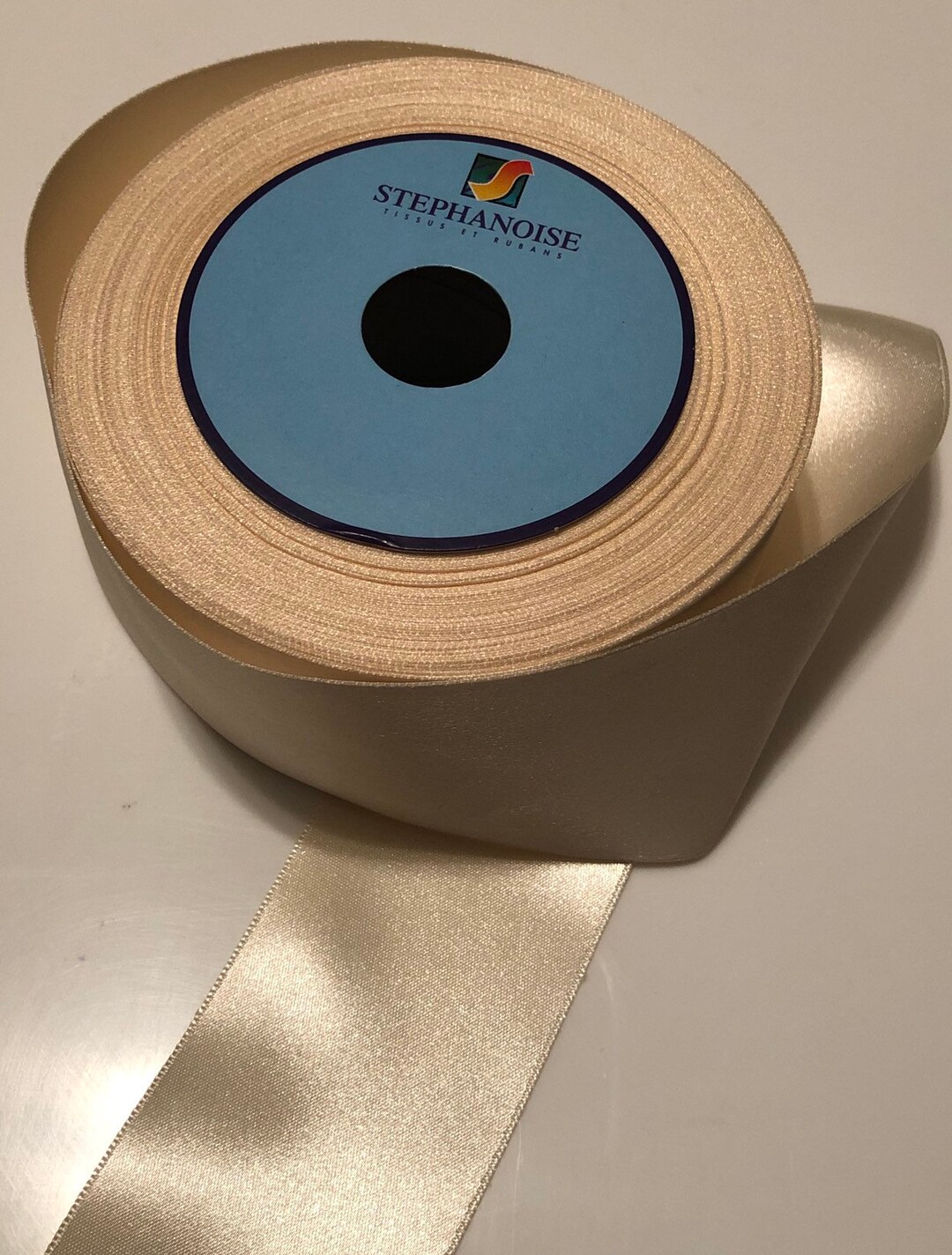 Ecru Satin Ribbon 2 Wide by Stephanoise - Etsy