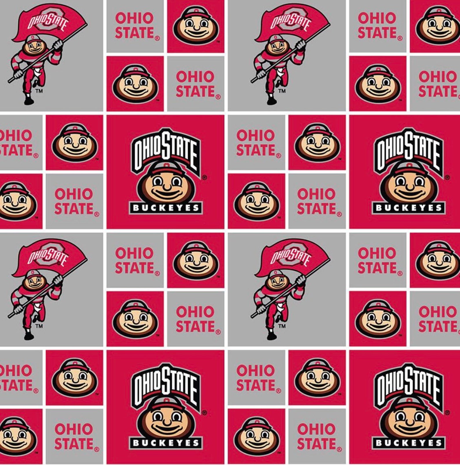 Ohio State University NCAA Fabric Box Logo Pattern 021 44 - Etsy