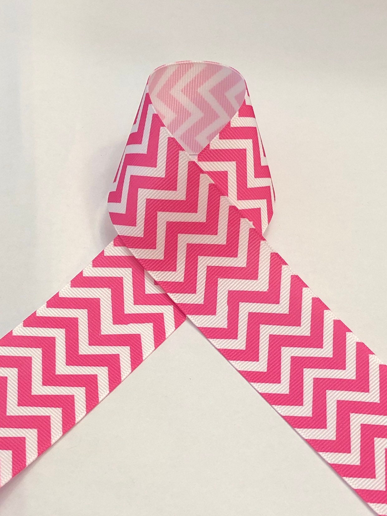 Hot Pink And White Chevron