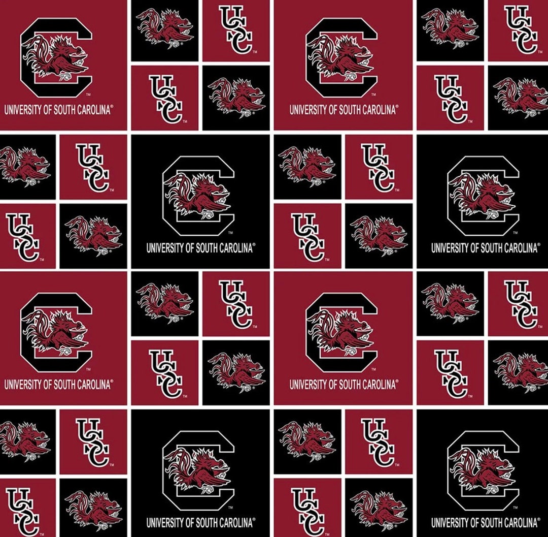 University of South Carolina Gamecocks NCAA Fabric Box Logo Pattern 44 ...