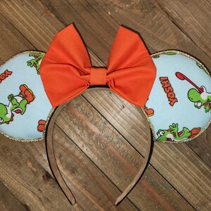 Yoshi Inspired Minnie Ears - Mario Character Inspired Handmade Ears ...