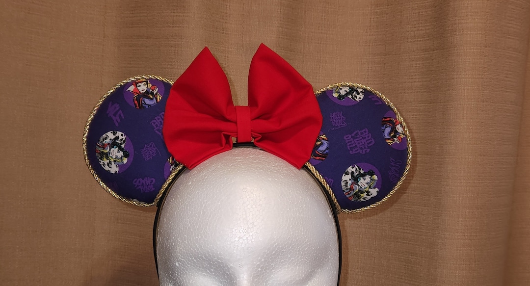Villains Inspired Minnie Ears: Evil Queen & Cruella, Handmade - Etsy