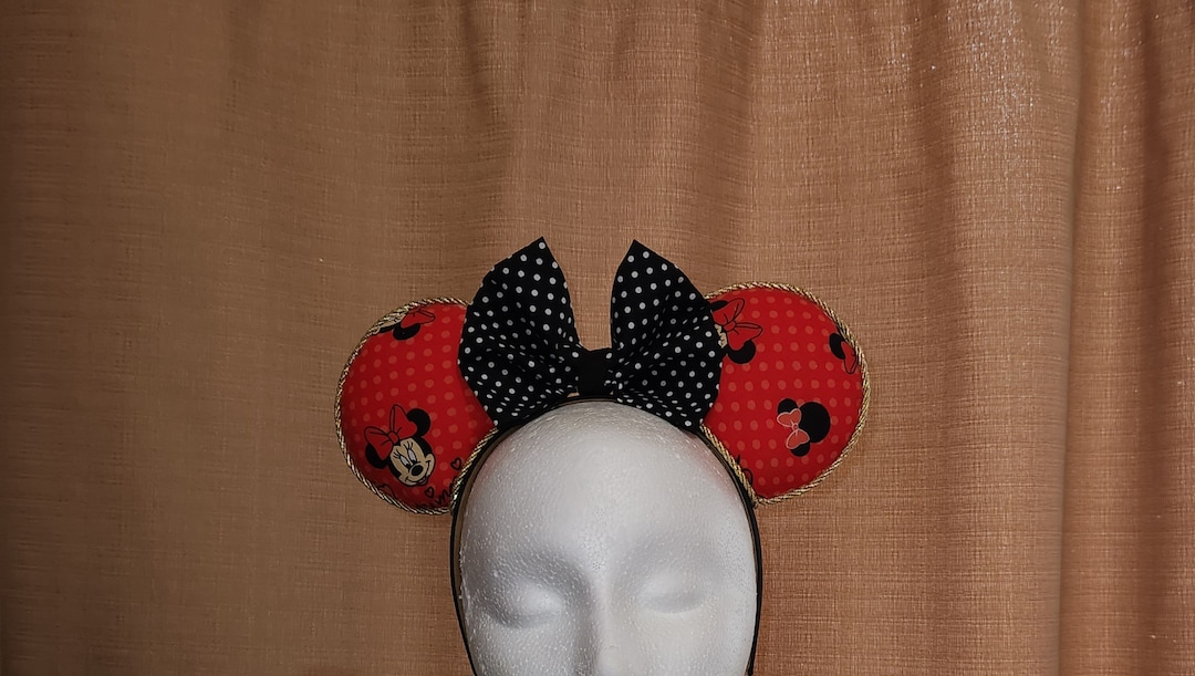 Minnie Mouse Inspired Mouse Ears/minnie Ears/red Minnie - Etsy