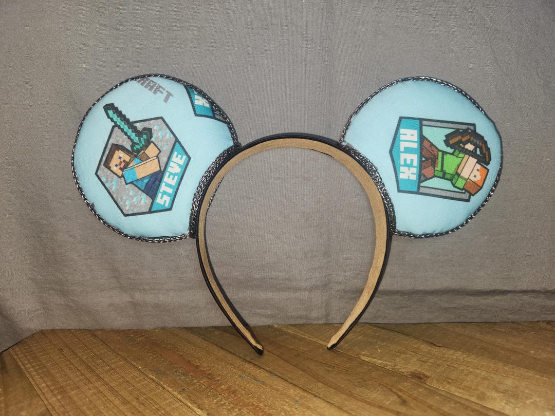 Minecraft-inspired Ears for Fans! Alex & Steve Design - Clearance ...