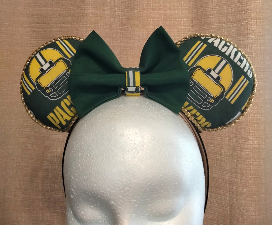 Green Bay Packer Inspired Minnie Ears/packer Inspired Minnie - Etsy