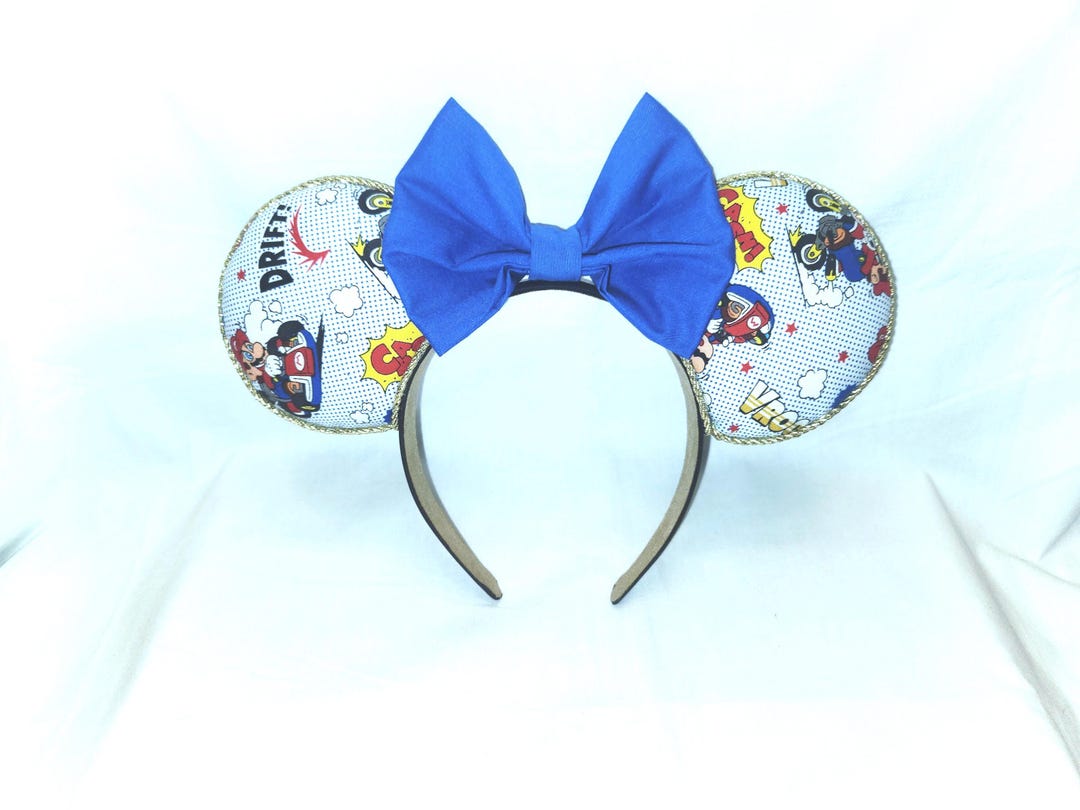 Mario Kart Inspired Mouse Ears - Handmade Cotton Headband - Etsy