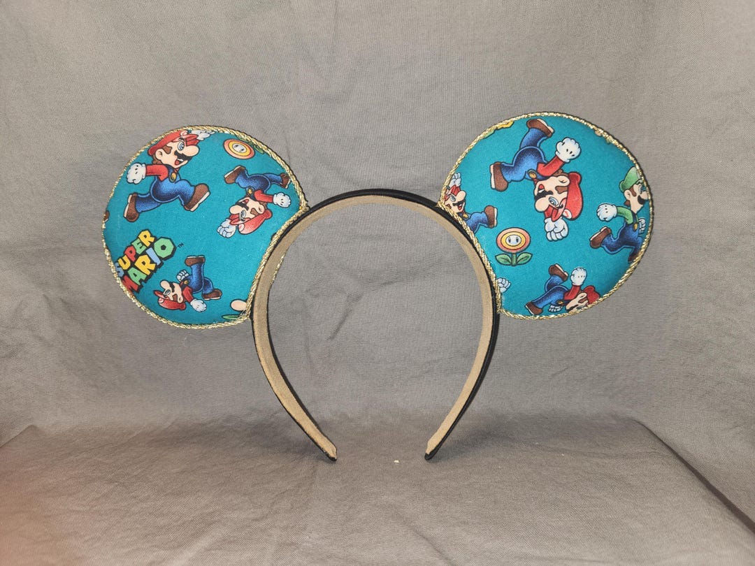 Super Mario Brothers Mouse Ears: Handmade Gamer Headband - Etsy