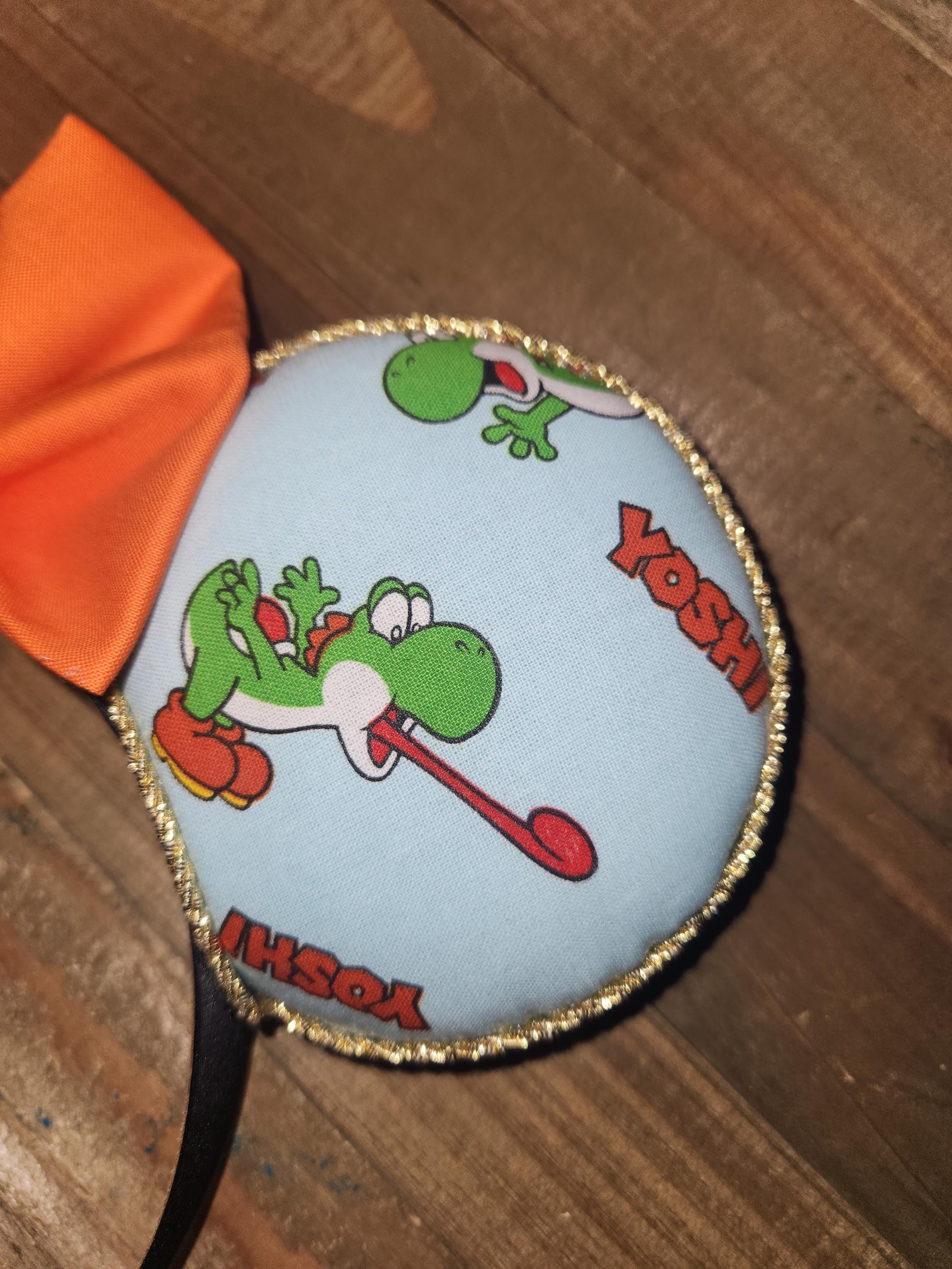 Yoshi Inspired Minnie Mouse Ears: Handmade Cotton Costume Headband - Etsy
