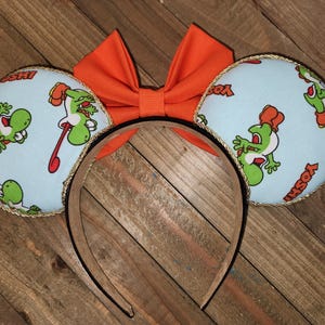 Yoshi Inspired Minnie Ears - Mario Character Inspired Handmade Ears ...