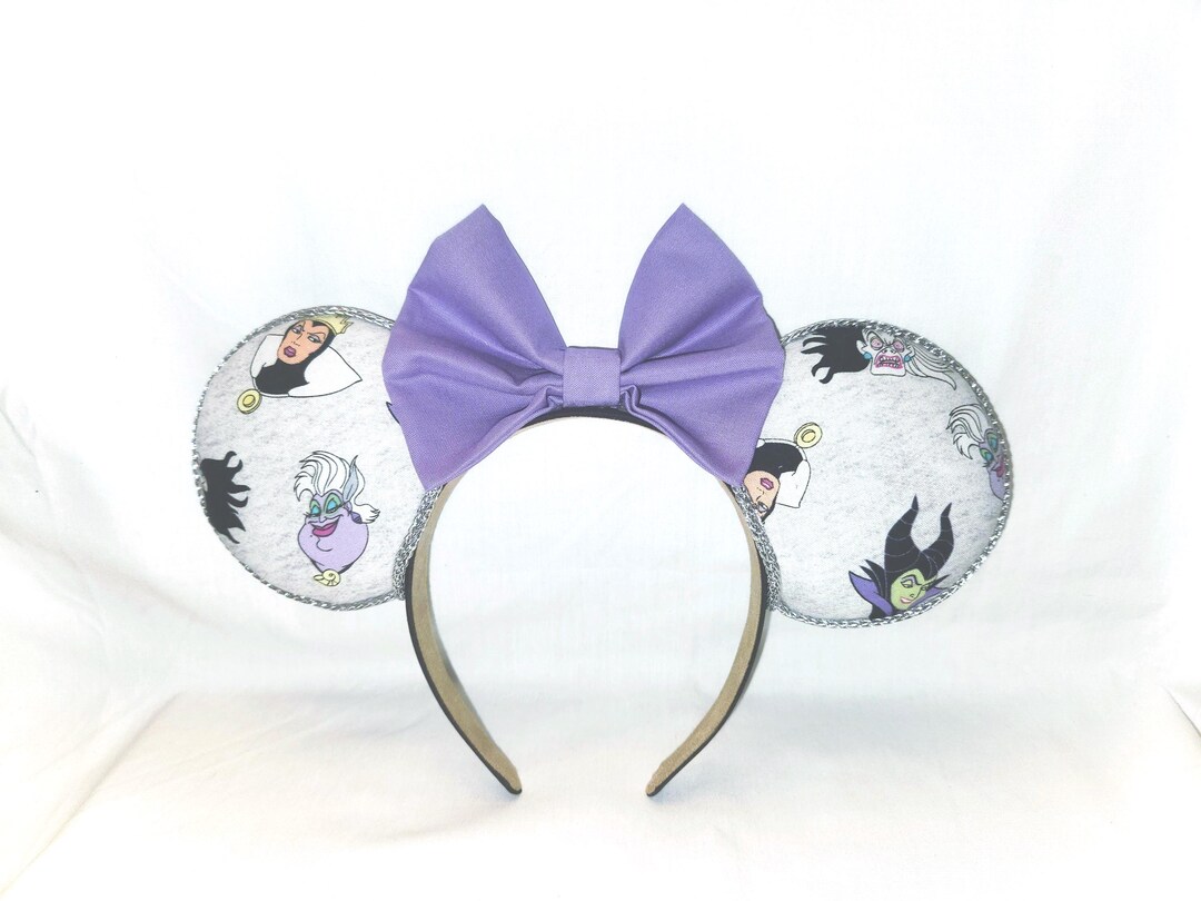 Villains Inspired Minnie Ears: Evil Queen, Ursula, Maleficent, Cruella ...