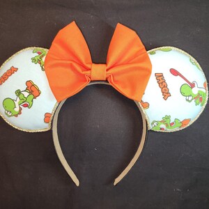 Yoshi Inspired Minnie Ears - Mario Character Inspired Handmade Ears ...