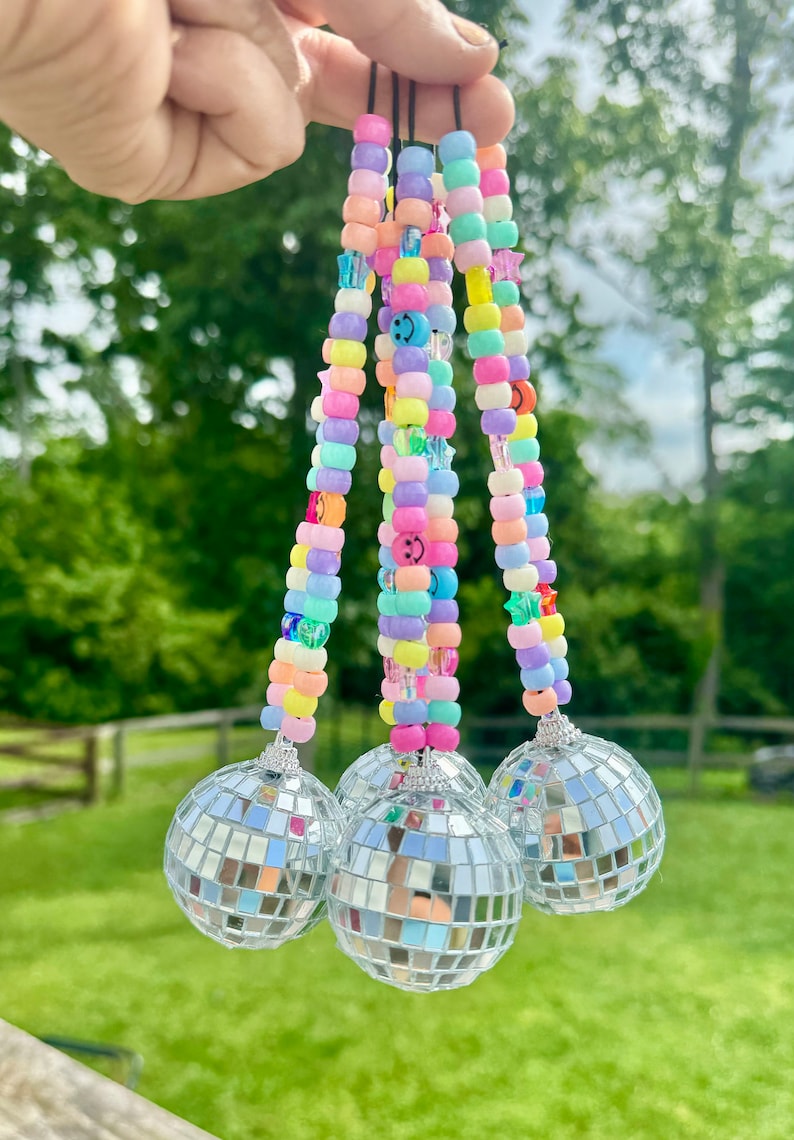 Beaded Disco Car Charm - Etsy