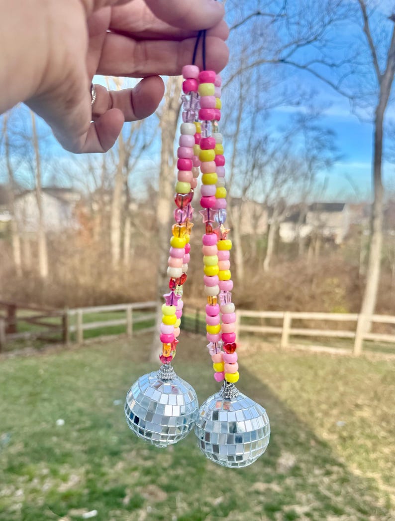 Beaded Disco Car Charm - Etsy