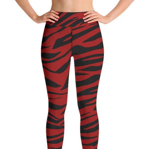 Red Yoga Pants - Etsy