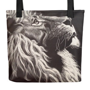 Lion Tote Bag - Etsy