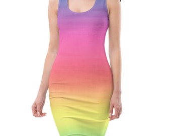 Bodycon Pastel Dress - Etsy