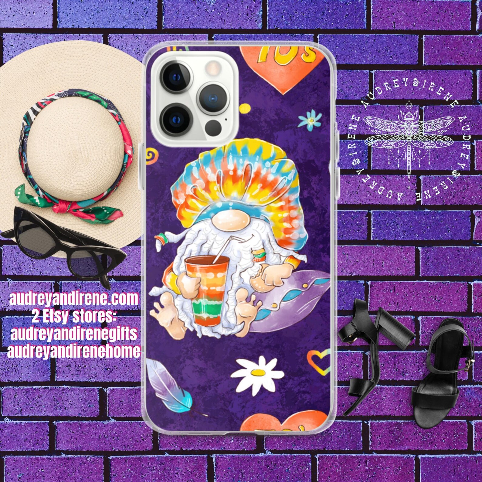 Hippie Gnome Tie Dye Iphone Case - Etsy