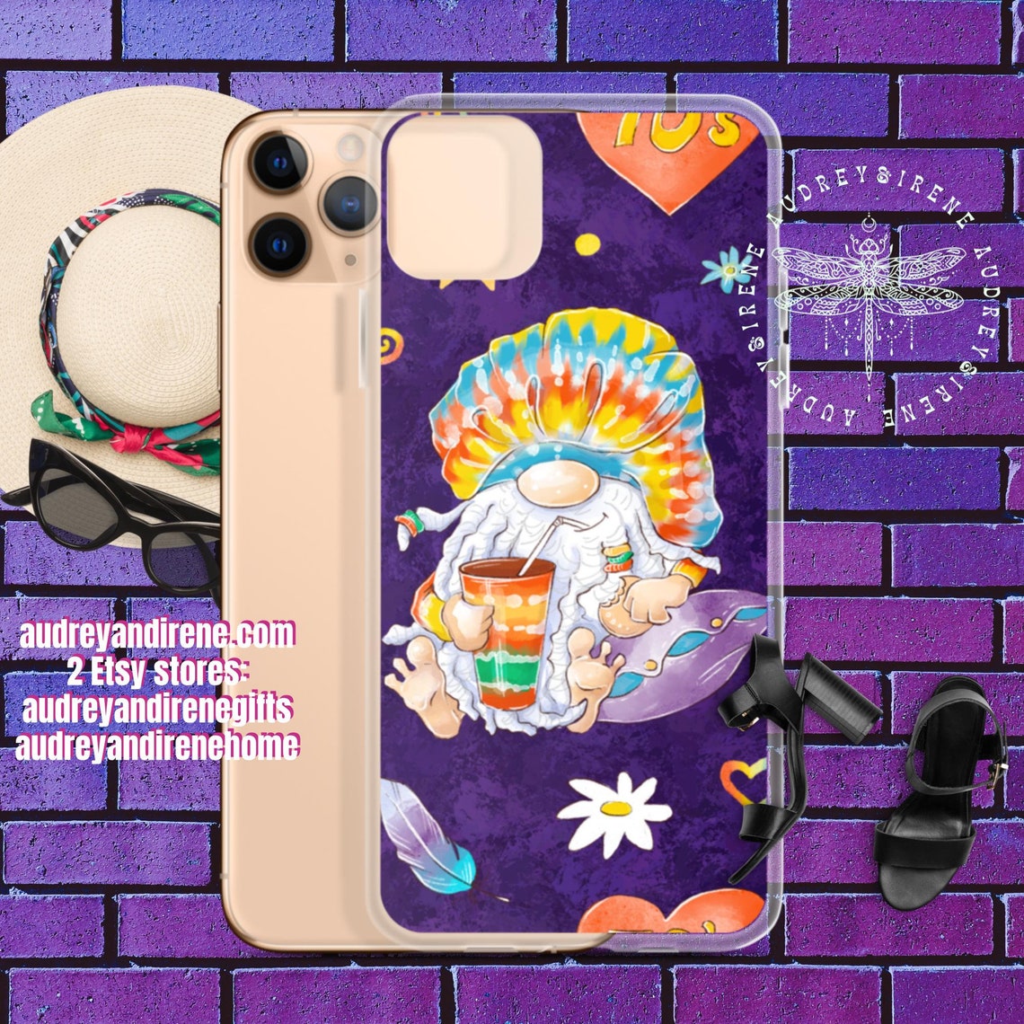 Hippie Gnome Tie Dye Iphone Case | Etsy