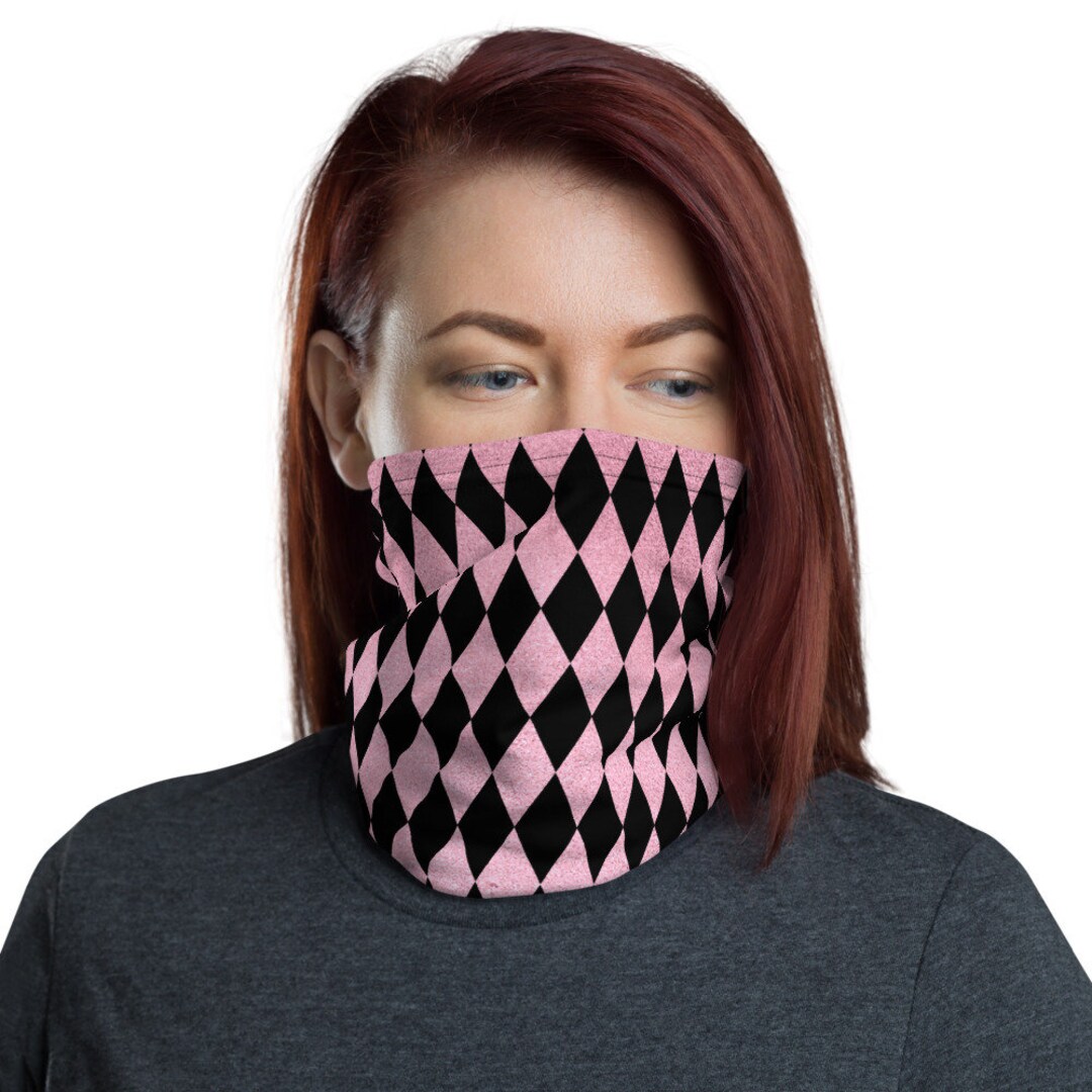Pink Harley Quinn Style Neck Gaiter Scarf Face Shield - Etsy