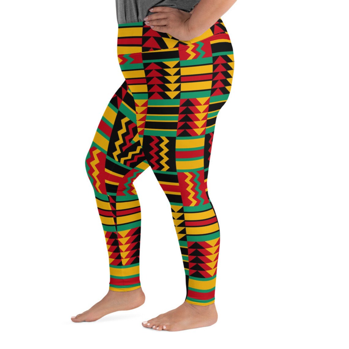 Reggae African Print Rasta Weave Plus Size Yoga Pants Workout - Etsy