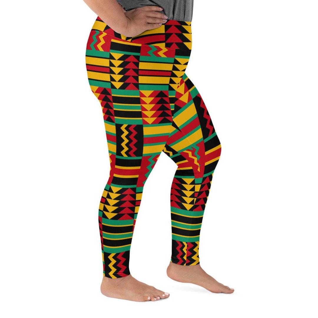 Boho Vibes: Rasta Reggae Yoga Pants - Plus Size Leggings for Your Zen ...