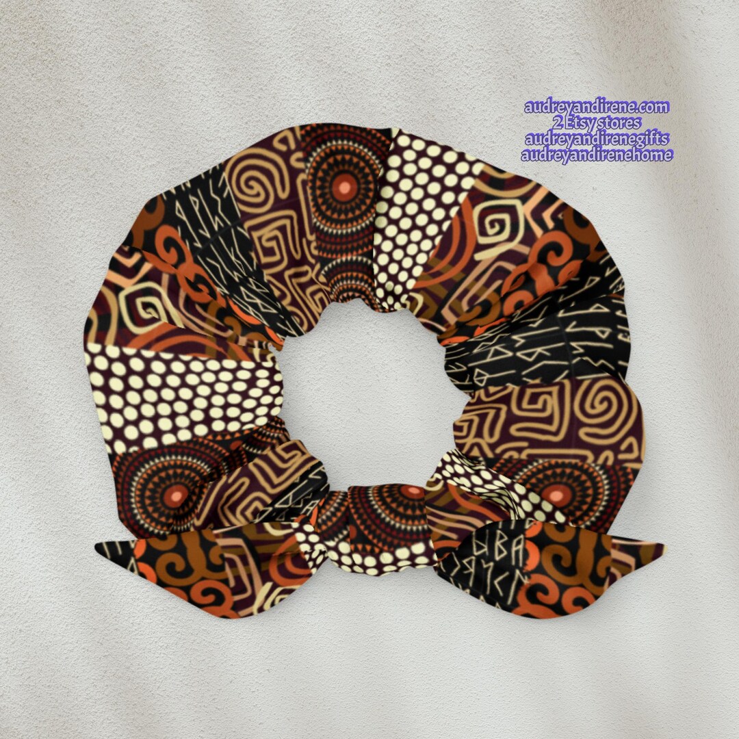 Ethnic Striped African Print AOP Recycled Scrunchie - Etsy