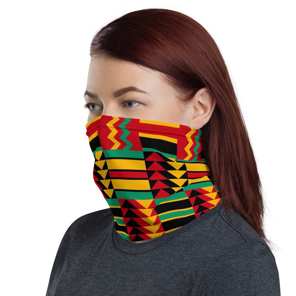 Reggae African Print Rasta Weave Neck Gaiter Face Shield | Etsy