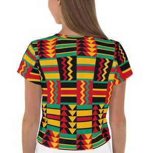 Reggae African Print Rasta Weave Crop Tee - Etsy UK