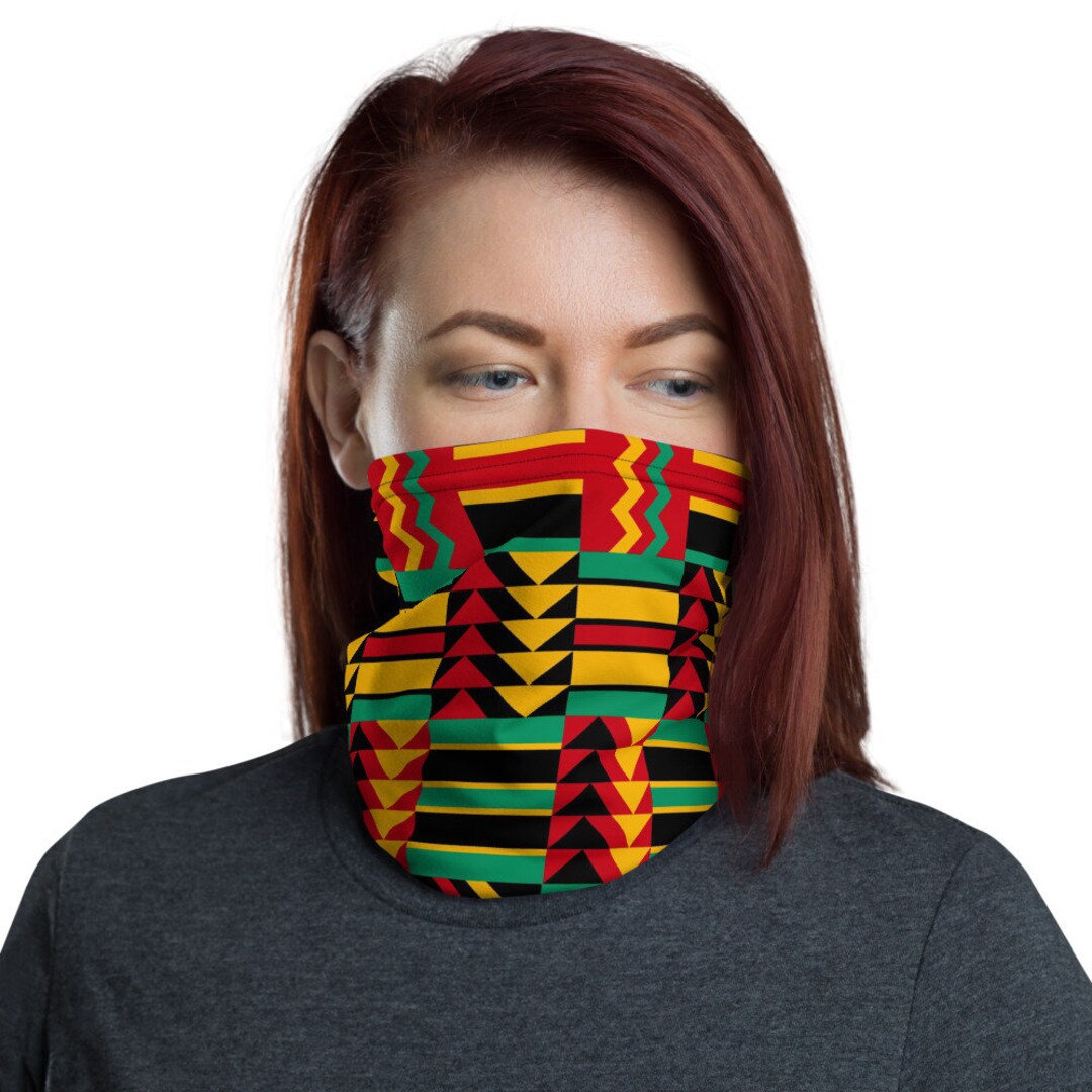Reggae African Print Rasta Weave Neck Gaiter Face Shield - Etsy