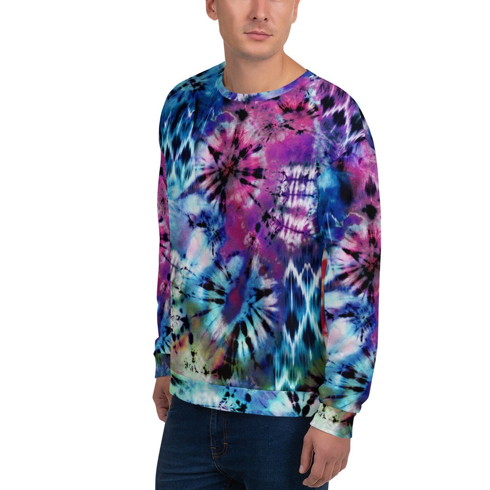 Tie Dye Multicolor Unisex Sweatshirt | Etsy