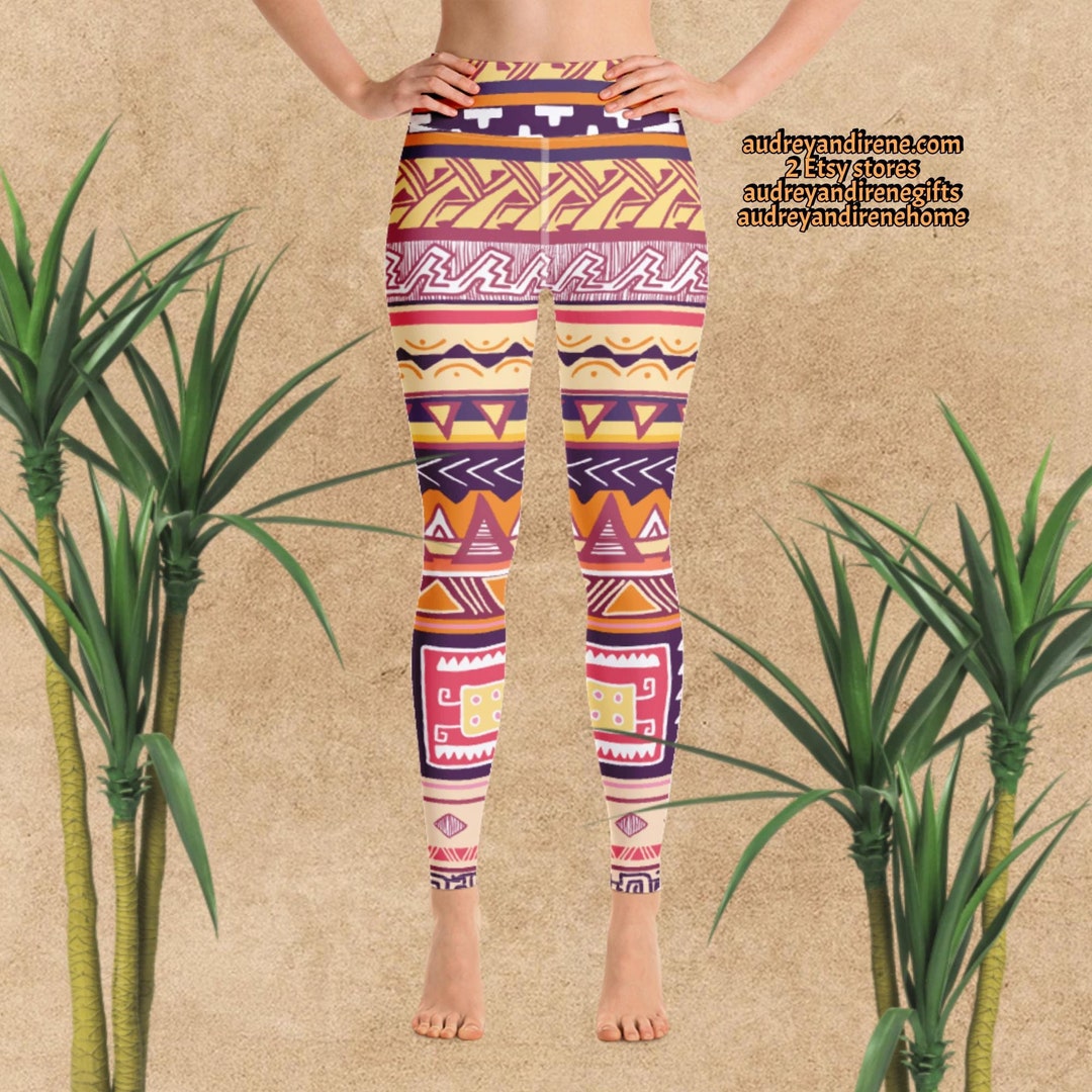 Aztec Print Yoga Pants Leggings - Etsy