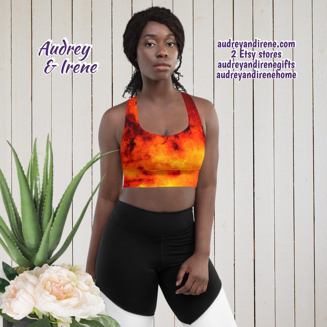 Red Galaxy Longline Sports Bra - Etsy