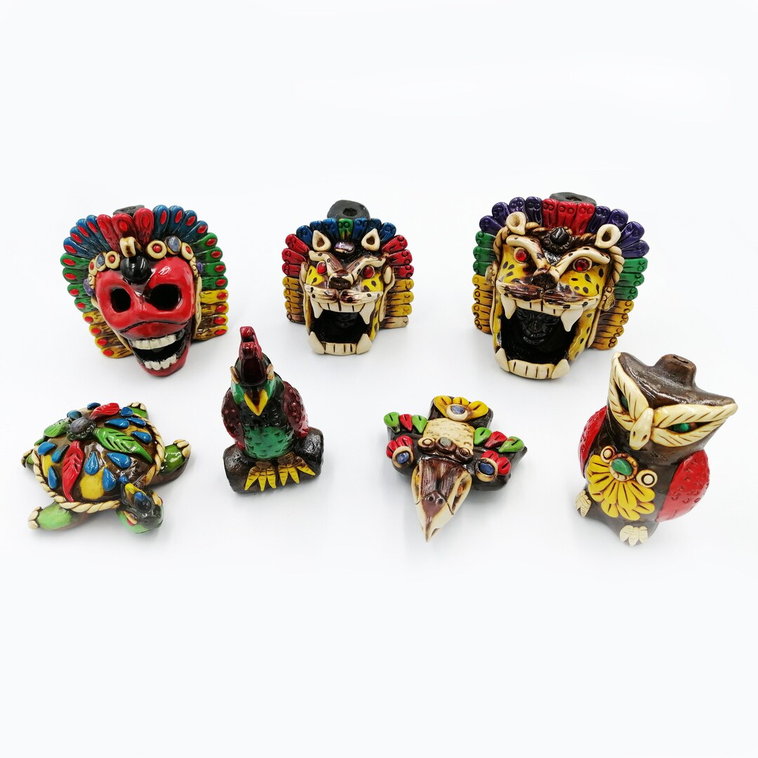 Mayan Whistles Collection _ 7 Original Whistles jaguar X2, Death, Howl ...