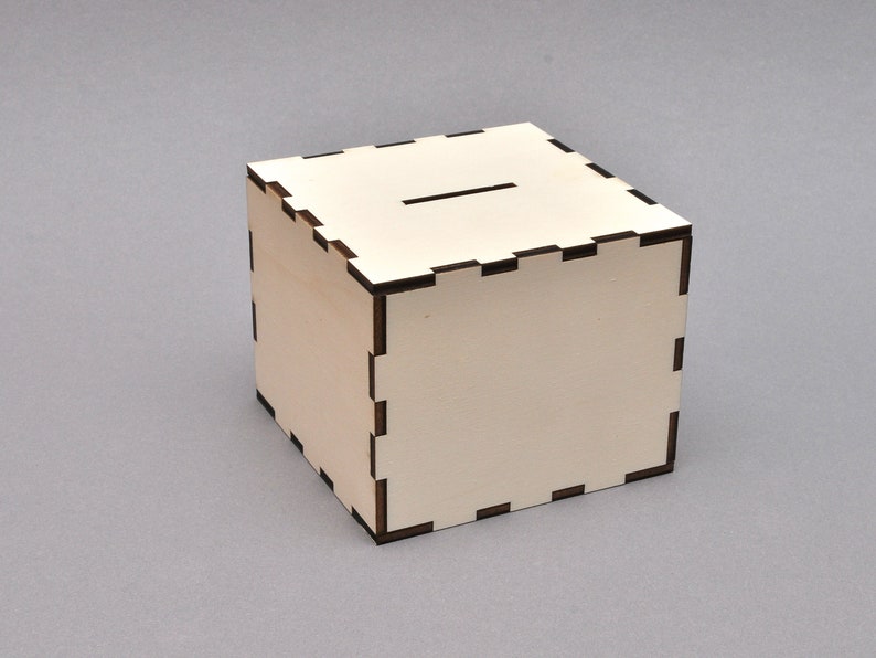 Digital: Custom-made Money Box SVG DXF PDF Multiple Material ...