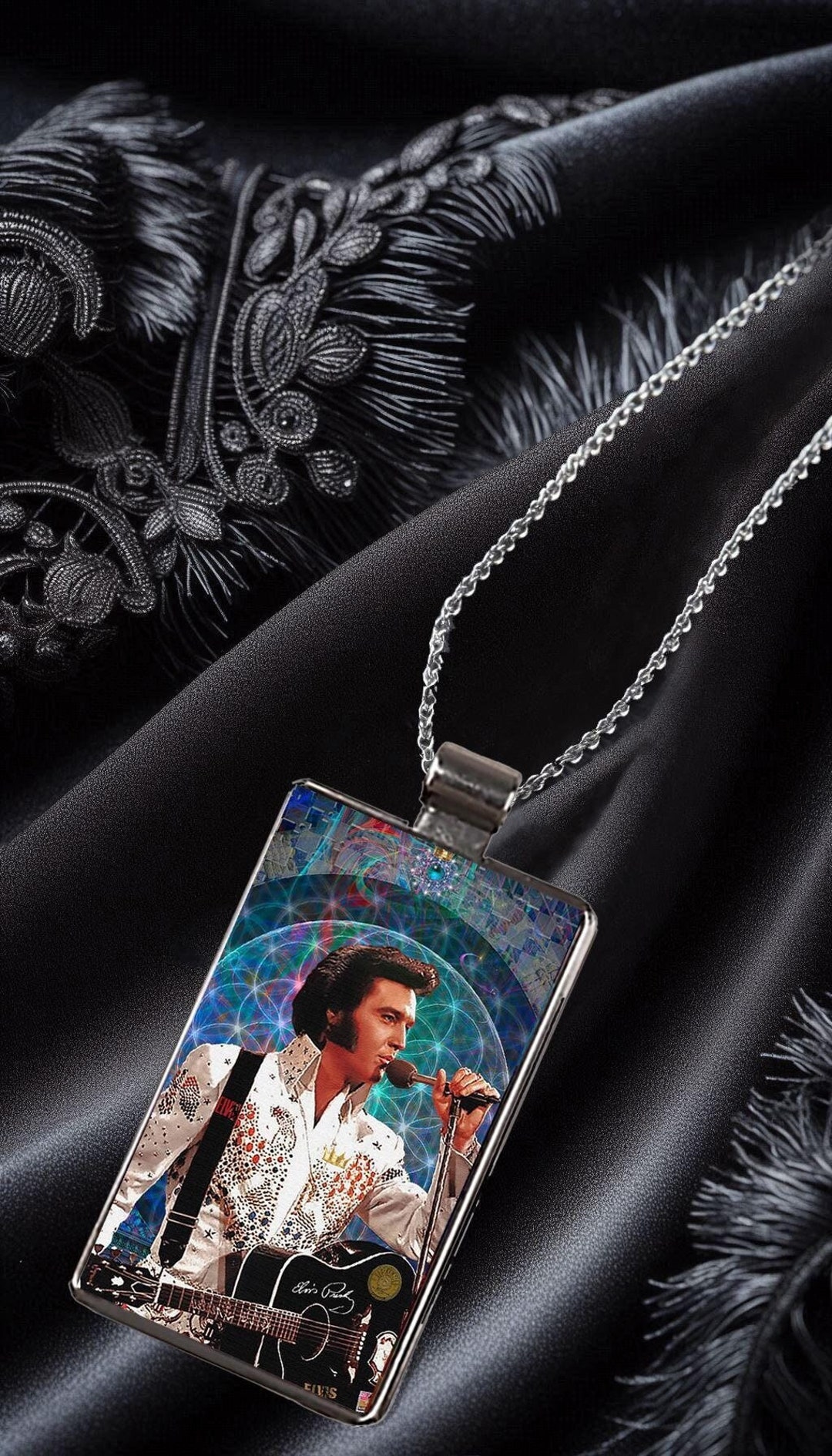 ELVIS, Rectangular Pendant - Art, Jewelry, Necklace, Leyend, Singer ...